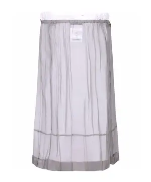 Prada Embroidered Chiffon Midi Skirt