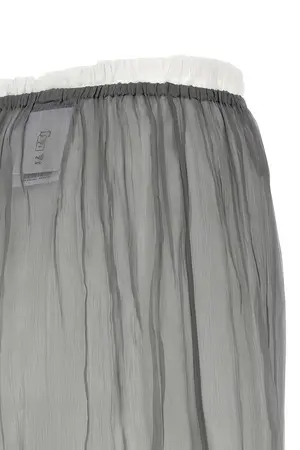 Prada Embroidered Chiffon Midi Skirt