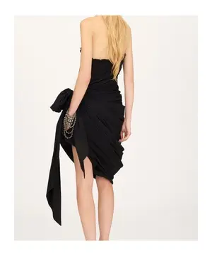 Chloé Wrapped Halterneck Dress In Cotton Poplin