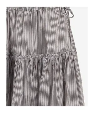 Dries Van Noten Midi Skirt With Vertical Stripes