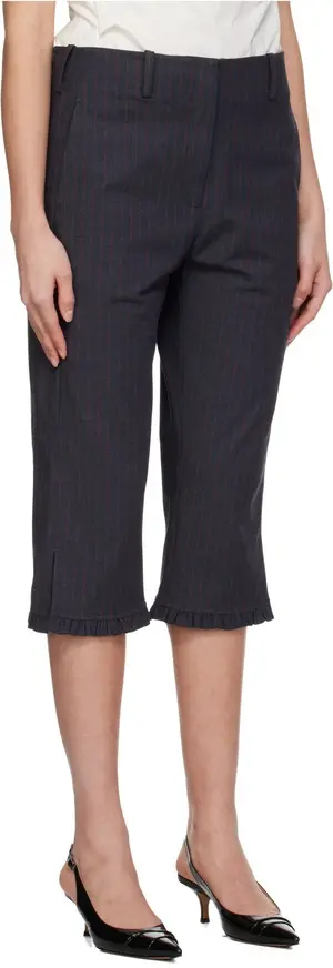 GANNI Pinstriped Capri Trousers