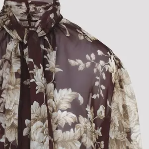Dolce & Gabbana Floral Print Long Sleeve Blouse
