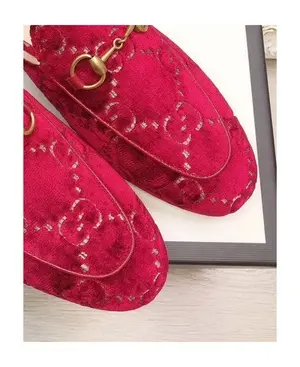 Gucci Horsebit Mules - Red
