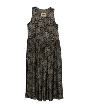 UMA WANG Sleeveless Round Neck Printed Dress - No