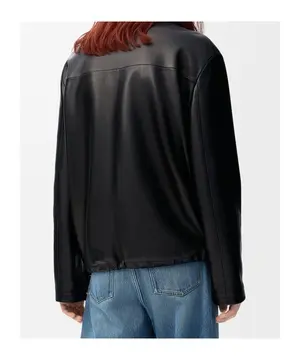 Loewe Zip-up Jacket In Nappa Lambskin - Black