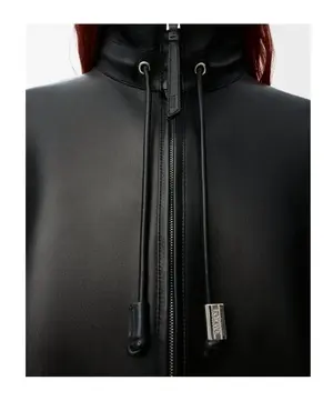 Loewe Zip-up Jacket In Nappa Lambskin - Black