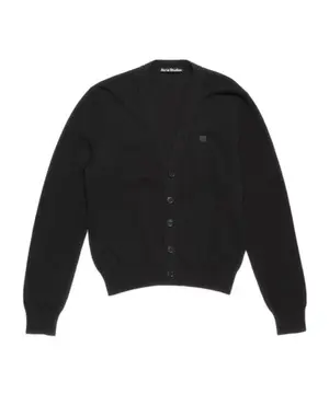 Acne Studios Appliqué V-neck Cardigan - Black