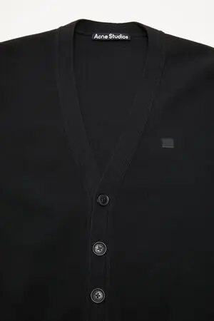 Acne Studios Appliqué V-neck Cardigan - Black