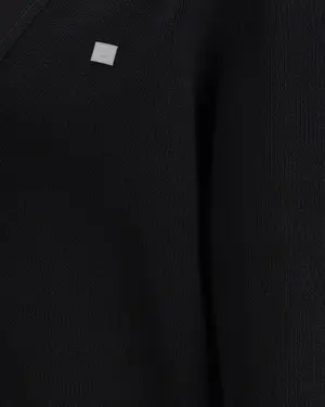 Acne Studios Appliqué V-neck Cardigan - Black