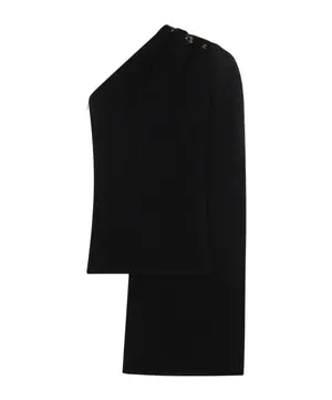 Bottega Veneta One-shoulder Draped Top With Pendant Detail - Black