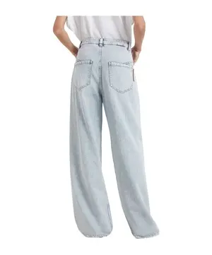 Brunello Cucinelli High Waisted Wide-leg Jeans - Blue