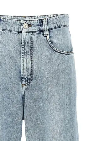 Brunello Cucinelli High Waisted Wide-leg Jeans - Blue