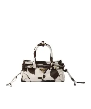 Prada Bonnie Mini Printed Leather Handbag - Multicolor