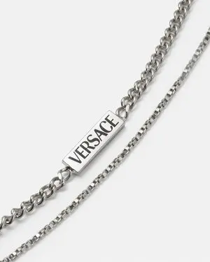 Versace Safety Pin Pendant Necklace