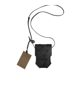 Bottega Veneta Diago Phone Pouch - Black/pinecone Brown
