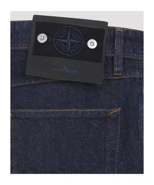 Stone Island Logo Patch Wide-leg Jeans