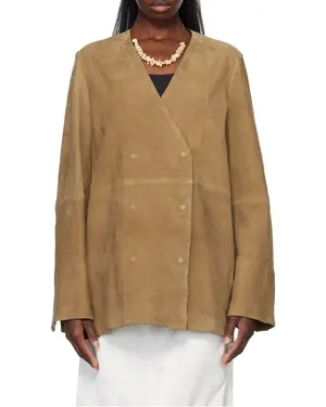 TOTEME Double-breasted Suede Jacket