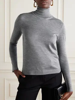 TOM FORD Turtleneck Knitted Top - Grey