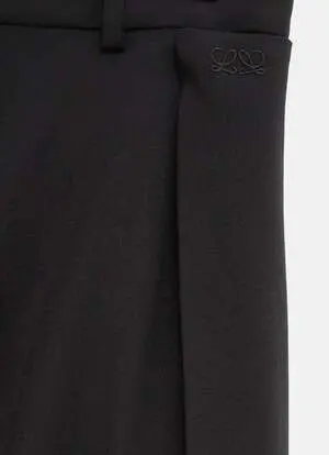 Loewe Pleated Ruffled Trousers - Black
