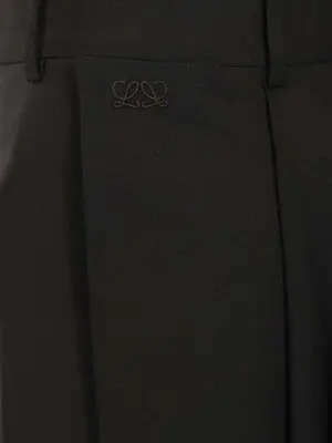 Loewe Pleated Ruffled Trousers - Black