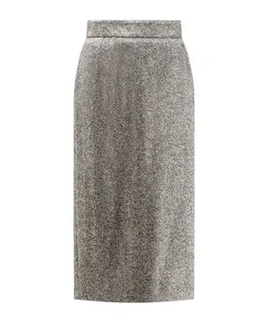 Dolce & Gabbana Textured Midi Skirt - Gray