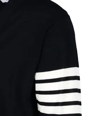 Thom Browne 4-bar V-neck Knitted Cardigan - Black