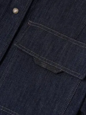 Brunello Cucinelli Long Sleeve Denim Shirt With Removable Bow Tie - Black