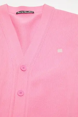 Acne Studios Appliqué V-neck Cardigan - Light Rose Pink