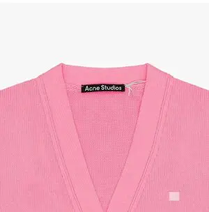Acne Studios Appliqué V-neck Cardigan - Light Rose Pink