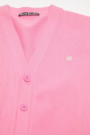 Acne Studios Appliqué V-neck Cardigan - Light Rose Pink