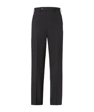 Fendi Tailored Straight-leg Trousers With Micro Ff Logo Detail - Black