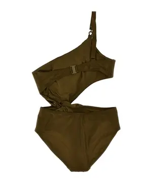 Zimmermann Wylie One-shoulder One-piece Swimsuit - Green