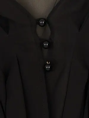 Max Mara Ombré Deep V-neck Blouse - Black