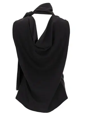 Our Legacy Virtuous Draped Neck Top - Black