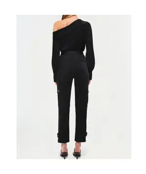 Simkhai Alice Cold-shoulder Satin Blouse