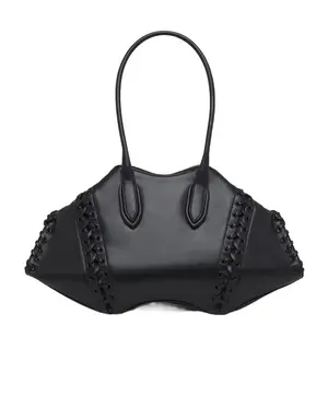 Alexander McQueen Manta Corset Lace-up Shoulder Bag - Black
