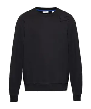 Burberry Crewneck Sweatshirt With Logo Patch - Black