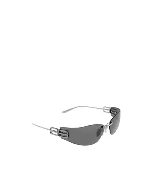 Balenciaga Wrap-around Sunglasses With D-frame Shape - Silver