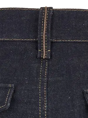 Brunello Cucinelli Zipped Wide-leg Jeans With Contrast Stitching