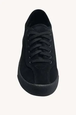 THE ROW Suede Lace-up Sneakers - Black