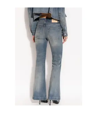 Alexander McQueen Flared Leg Jeans - Blue