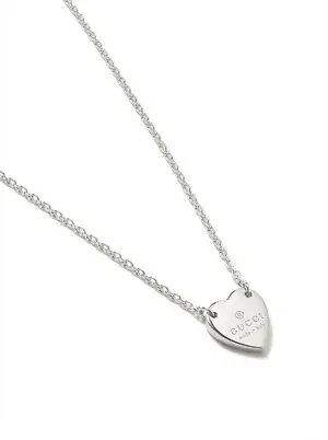 Gucci Heart Pendant Necklace - White