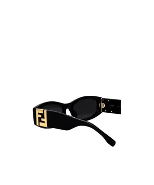 Fendi Geometric Frame Sunglasses - Black