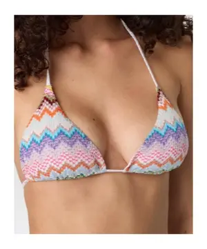 Missoni Pixel-effect Zigzag Pattern Triangle Bikini Set - Multicoloured