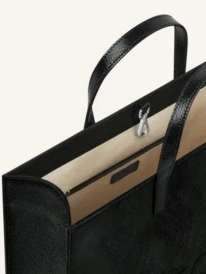 COURREGES Naplack Leather Tote Bag With Shadow Logo