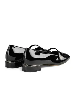 JIMMY CHOO Elisa Ballerina Pumps With Pearl Embellishments - Black