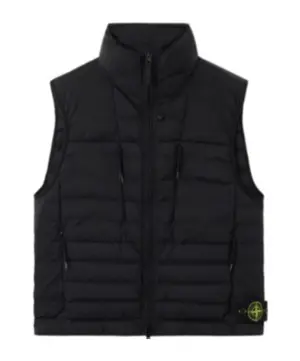 Stone Island Padded High Neck Gilet - Black