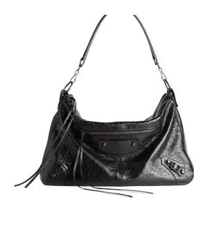 Balenciaga Le City Moto Medium Shoulder Bag - Black
