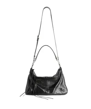 Balenciaga Le City Moto Medium Shoulder Bag - Black
