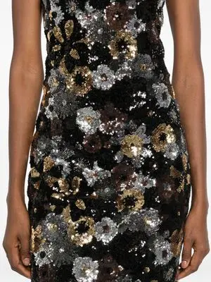 Max Mara Sequin Embellished Off-the-shoulder Midi Dress